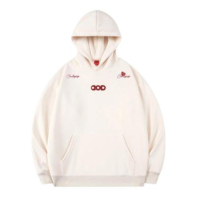 查尔斯桃心卫衣男连帽情侣外套