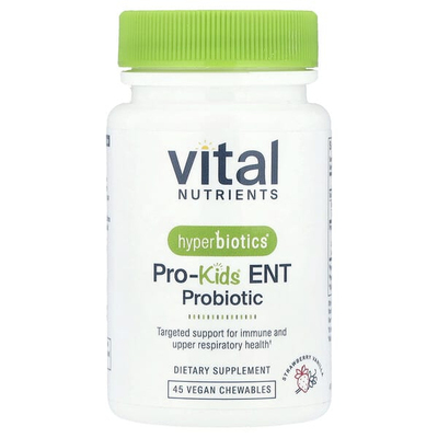 合百益VitalNutrients儿童益生菌专为内耳鼻子咽喉牙齿健康配方抵