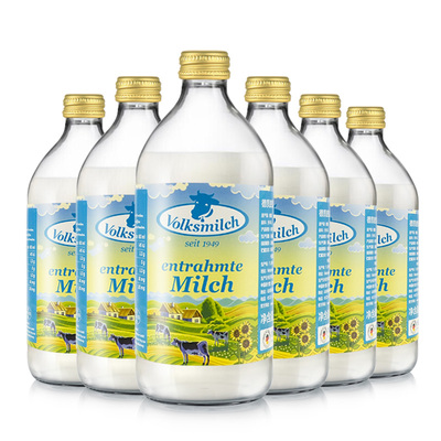 德质脱脂高钙纯牛奶490ml/瓶