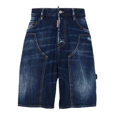 【低至5折】DSQUARED2/D2次方  男士宽松休闲牛仔短裤