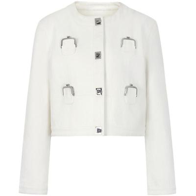 CALVINLUO口金装饰圆领小外套