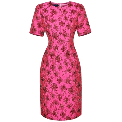 千金风法式复古提花温柔连衣裙