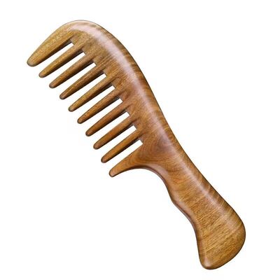 绿檀香木梳子女防静电脱发按摩梳