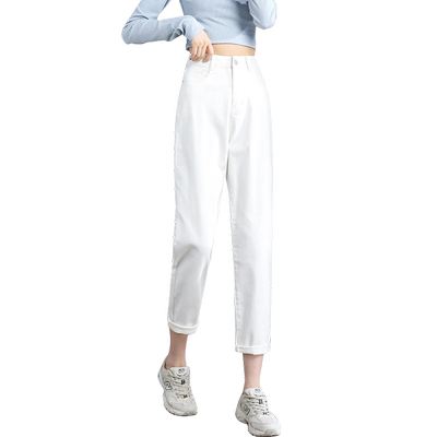 修身显瘦高腰加绒加厚哈伦老爹裤