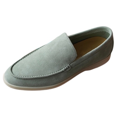 市面最顶LP乐福鞋男款一脚蹬懒人鞋summerwalk麂皮商务休闲鞋