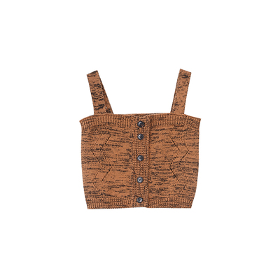 SourceWithU混色虎皮针织背心