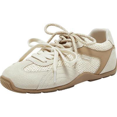 百思图2026夏季真皮透气德训鞋