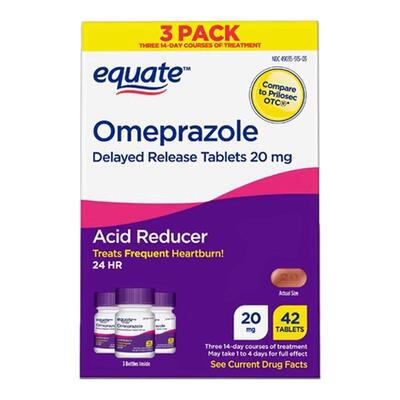 美国进口 equate Omeprazole 奥美拉唑缓释片42片胃灼热胃酸逆流