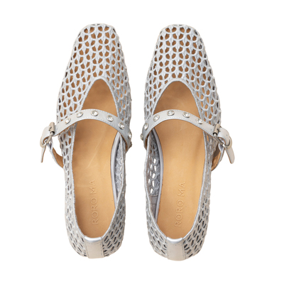 ROROMA 新中式美学传统纹样FLASHDRILL编织艺术甄选羊皮玛丽珍