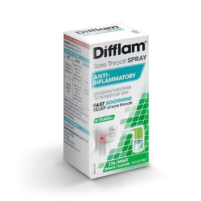 Difflam喉咙喷剂薄荷味30毫升进口原装缓解喷雾专用旗舰店喷喉