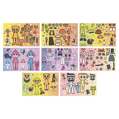 山海经VS节奏盒子贴纸玩具手帐