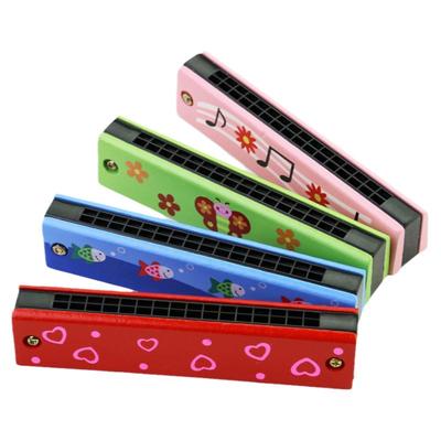 儿童木质口琴16孔幼儿园小学生初学者吹奏乐器创意礼物口风琴玩具