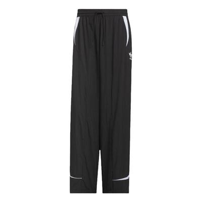 复古撞色宽松运动长裤阿迪达斯