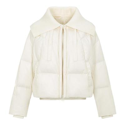 Three Quarters 女士可拆卸大翻领白鸭绒羽绒外套银泰百货 301355