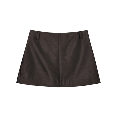 SOTHEA 老钱风 2025年夏季精奢真丝羊毛低腰短裙裤短款包臀半身裙