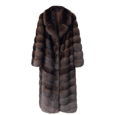 满天星俄罗斯紫貂环保皮草长款