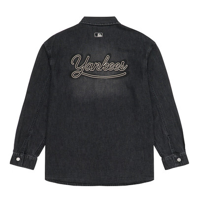 MLB牛仔外套男女NY复古休闲衬衫