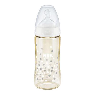 德国NUK进口宽口径感温奶瓶PPSU