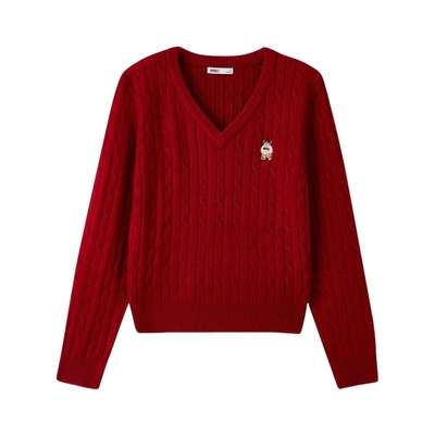 SPAO秋季新品V领针织毛衣