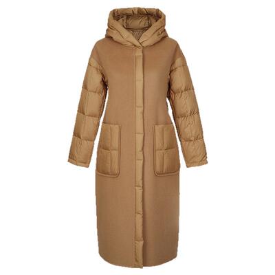 简爱诺长款保暖白鹅绒羽绒服