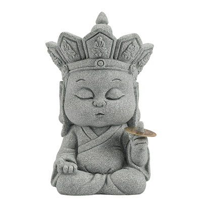 浮印青砂石实心佛像茶宠摆件