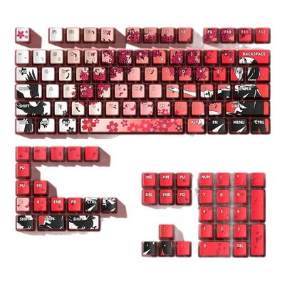 密探樱花渐变透光键帽PBT热升华