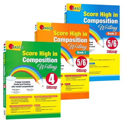 Casco Score High In Composition Writing 新加坡英语 小学高年级作文指南与练习 4-6年级 英文原版进口图书