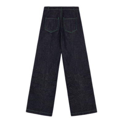 ASH女装秋季BRICK复古水洗蓝牛仔长裤女牛仔阔腿裤