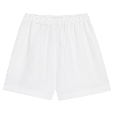 440ME100%亚麻百搭松紧腰短裤