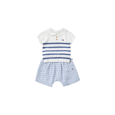 BLUEDOG蓝狗韩国夏针织衫套装女童宝宝舒适透气夏季套装