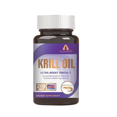 【杭州保税】美国进口Ausalli磷脂DHA虾青素磷虾油复合胶囊200粒