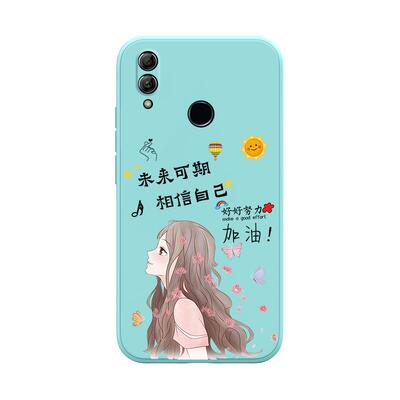 华为荣耀8x液态硅胶少女