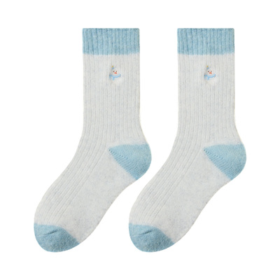 moremoli女士保暖冬天羊毛圣诞袜