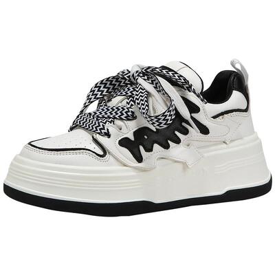 bellalily街头风厚底绑带板鞋