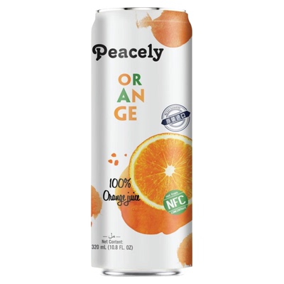 越南进口佩思利nfc橙汁果肉果汁饮料320ml*6罐装橙c美式小瓶饮品