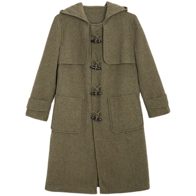 MSLAN冬季学院风羊毛双面呢大衣