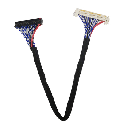 LVDS双8片插固定线带卡接地