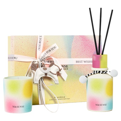【明星同款】M&SENSE蔓莎香氛无火香薰蜡烛冬日家居香氛礼盒摆件