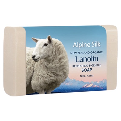 新西兰正品Alpine Silk绵羊油香皂120g洁面皂