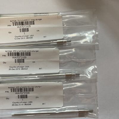 议价Waters自动进样针WAT073109 250ul 用于717自动进样器 原装促