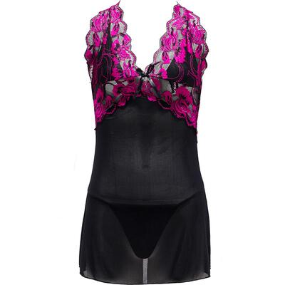 SHIRLEY薄纱火辣性感吊带睡裙