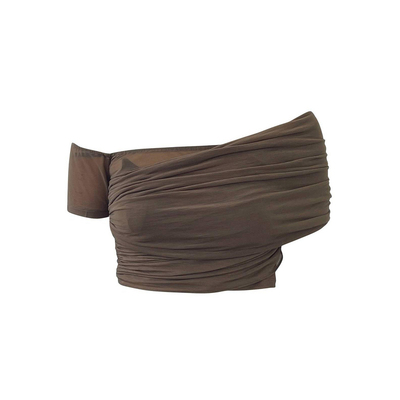 AUTISEMINARIO一字肩针织T恤