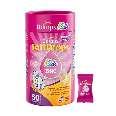Ddrops滴卓思锌儿童补锌软糖锌补充剂宝宝锌青少年锌非口服液锌片