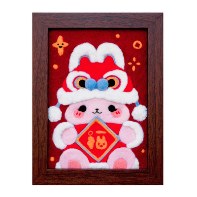 新年福兔原创设计羊毛毡