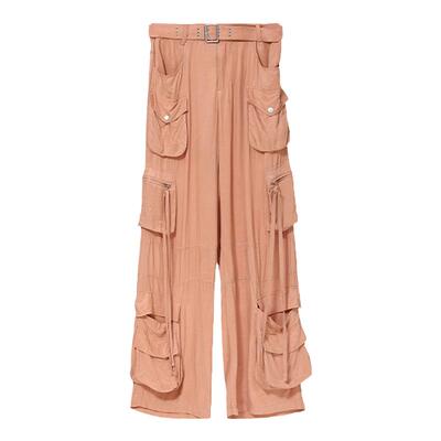 DAPHNELAB 24SS复古沙丘肌理多口袋废土风工装裤透气凉感休闲裤女