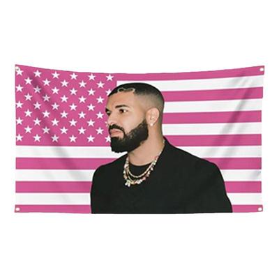 Drake宿舍装饰四角打孔国旗