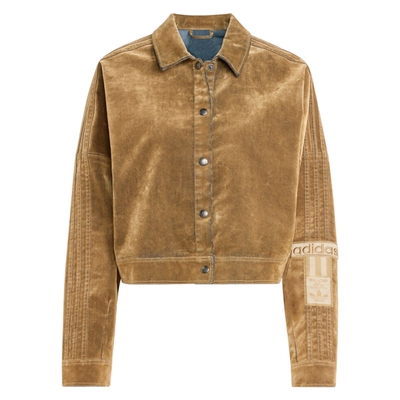 adidas阿迪达斯三叶草女子运动休闲翻领夹克外套JY2393