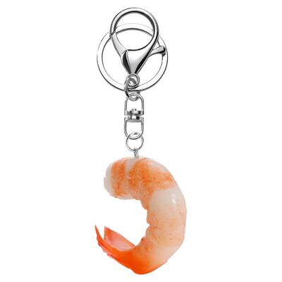 仿真海鲜虾仁食物钥匙扣包包挂件