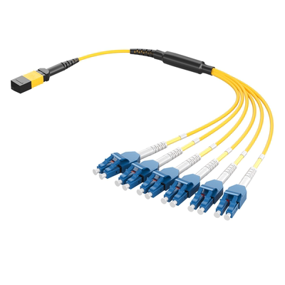 诺可信万兆单模光纤跳线MPO/UPC-LC/UPC uniboot机房布线MPO配线架模块盒MPO-LC8芯12芯16芯光纤跳线