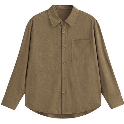 MODE COMMUTER| MC竖绒条灯芯绒休闲翻领长袖衬衫